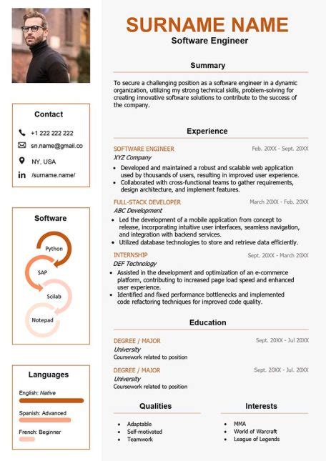 Software Engineering Resume Example And Guide Free Download