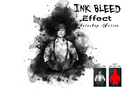 Ink Bleed Effect Photoshop Action MasterBundles