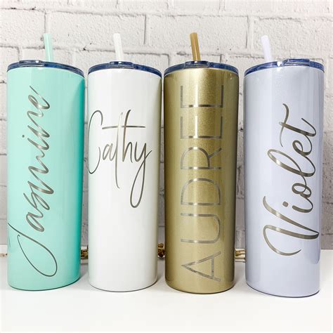Personalized 20 Oz Skinny Tumbler Maars Tumbler Laser Etsy