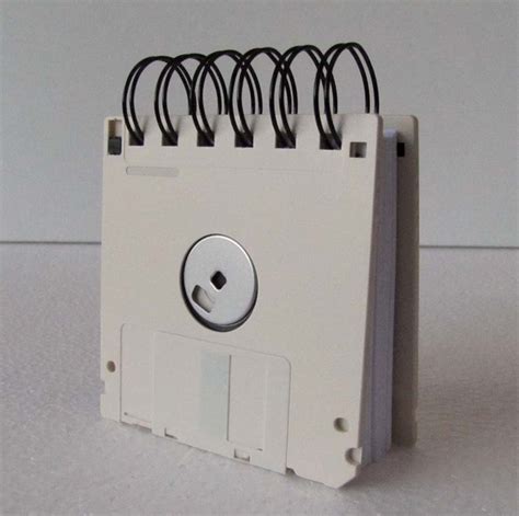 Floppy Disk Notebook JUMBO Off White Computer Disk Recycled Geek Gear Blank Mini Sheets Etsy