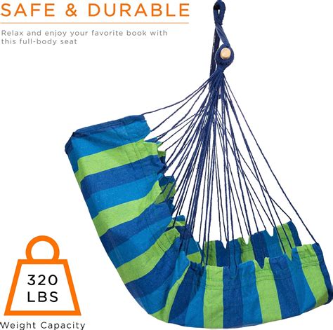 Buy Sorbus Hanging Rope Hammock Chair Swing Seat For Any Indoor Or Outdoor Spaces Max 265 Lbs