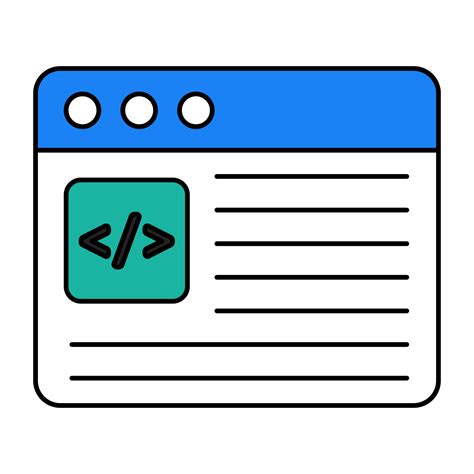 A Unique Design Icon Of Web Coding Vector Art At Vecteezy