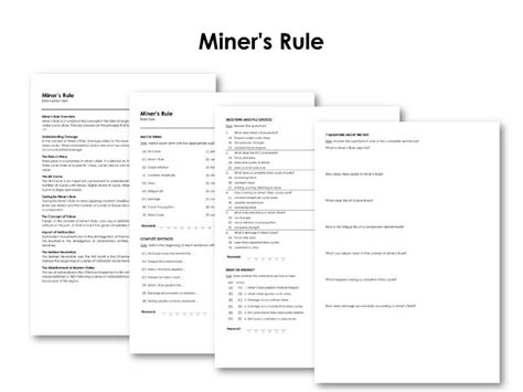Miners Rule Teaching Resources