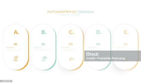 벡터 인포그래픽 디자인 비즈니스 템플릿에는 아이콘과 5가지 옵션 또는 단계가 있습니다 프로세스 다이어그램 프리젠테이션 워크플로우