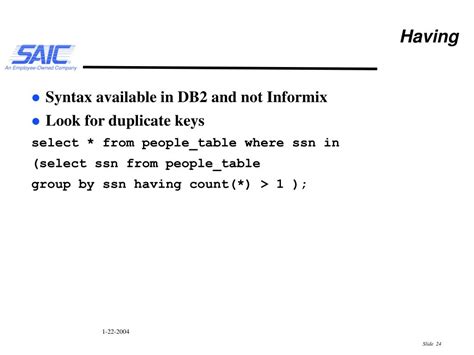 Ppt Informix And Db An Sql Perspective Powerpoint Presentation Free Download Id