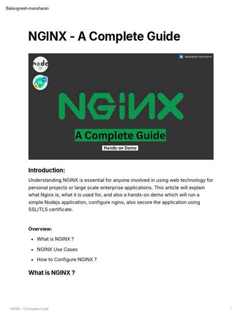 Nginx A Complete Guide Pdf Networking Internet And Web