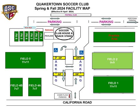2024 Field Map Quakertown Soccer Club