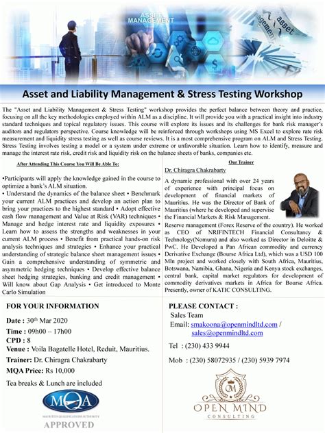 Asset And Liability Management And Stress Testing Workshop Open Mind