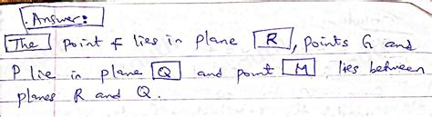Solved Refer To The Figure Are Points F M G And P Coplanar Explain Select Choice Point F