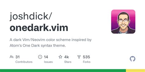 Github Joshdickonedarkvim A Dark Vimneovim Color Scheme Inspired