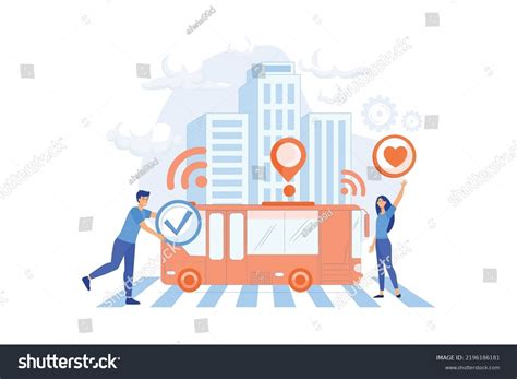 Passengers Like Approve Autonomos Robotic Driverless Stock Vector