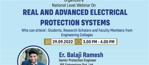 A National Level Webinar On Real And Advanced Electrical Protection