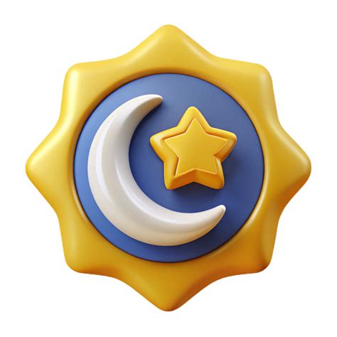 Nostalgic Majestic Crescent Moon Badge With A Single Star Inside Crisp Edges Scalable Flat