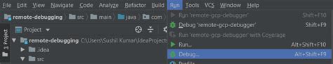 remote debugging a java application running in docker container with