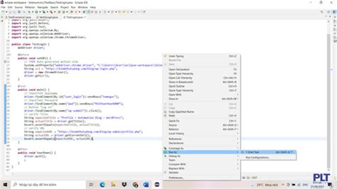 KiỂm ThỬ TỰ ĐỘng VỚi Selenium Webdriver XÁc ThỰc DỮ LiỆu Cho ChỨc NĂng ĐĂng NhẬp Plt