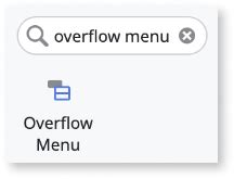 Overflow Menu OutSystems ドキュメンテーション