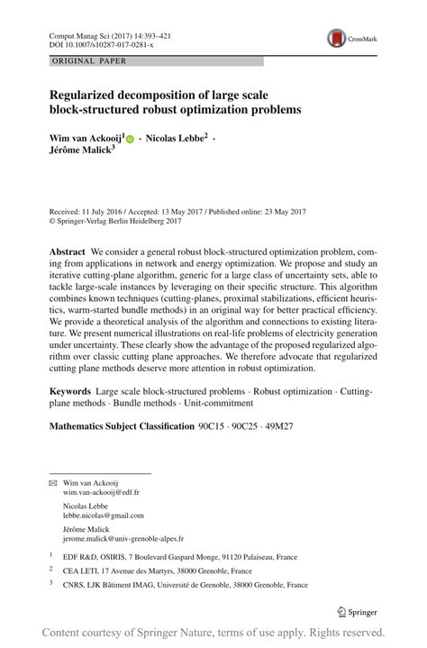Regularized Decomposition Of Large Scale Block Structured Robust