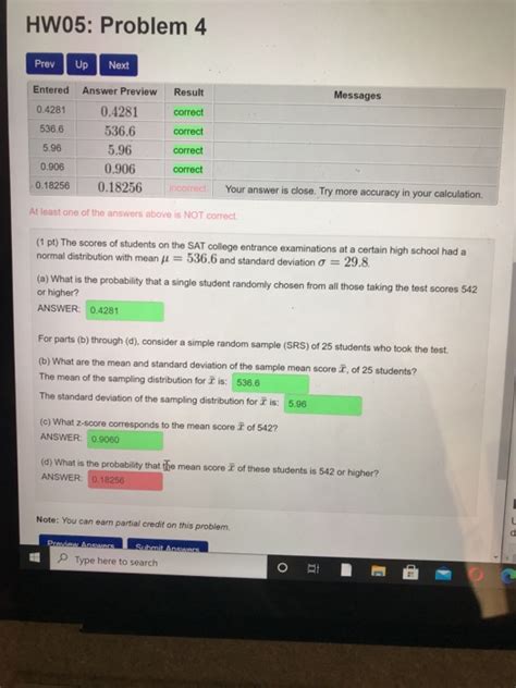 solved hw05 problem 4 prev result messages correct up next