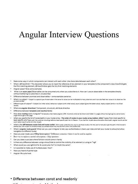 Angular Interview Questions Pdf Software Programming Paradigms