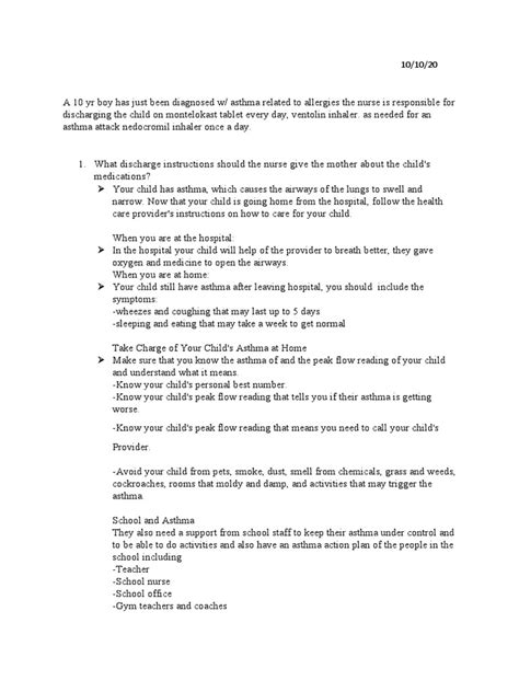 Ncp Asthma Pdf Asthma Respiratory Tract