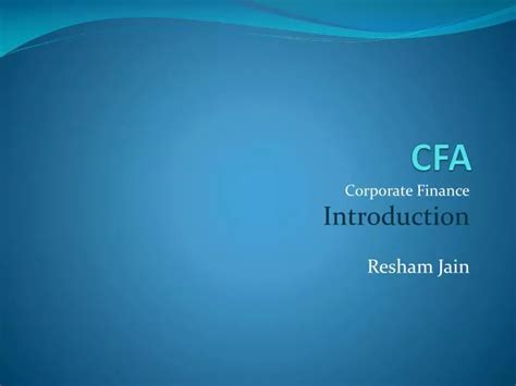 PPT CFA PowerPoint Presentation Free Download ID