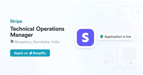 Technical Operations Manager Stripe Simplify Jobs