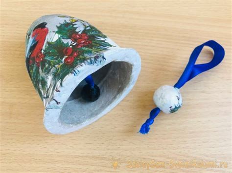 Как сделать елочная игрушку Колокольчик из бумаги своими руками