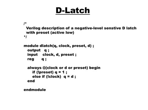 PPT Verilog Modules For Common Digital Functions PowerPoint