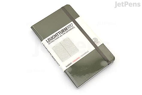Leuchtturm1917 Hardcover Pocket Notebook A6 Army Squared Jetpens