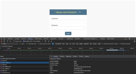 why does my django admin site not have styles css loading stack