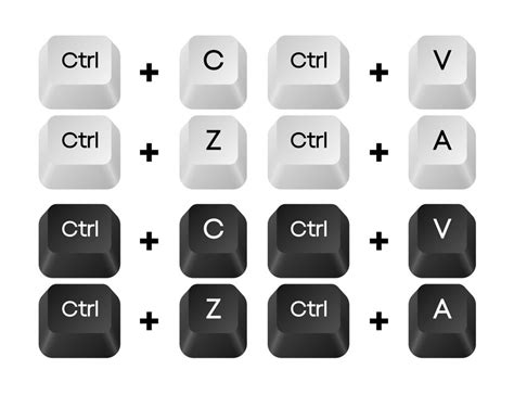 premium vector computer key combinations set of key combinations