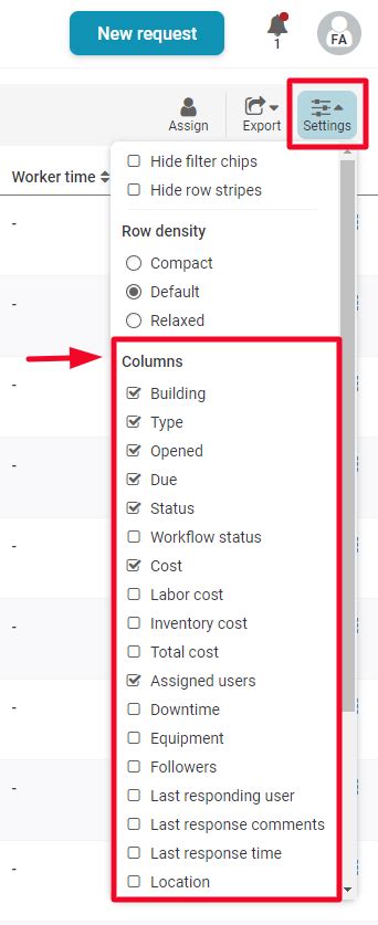 How To Sort Columns In The Grid View Help Center Facilities Management Express