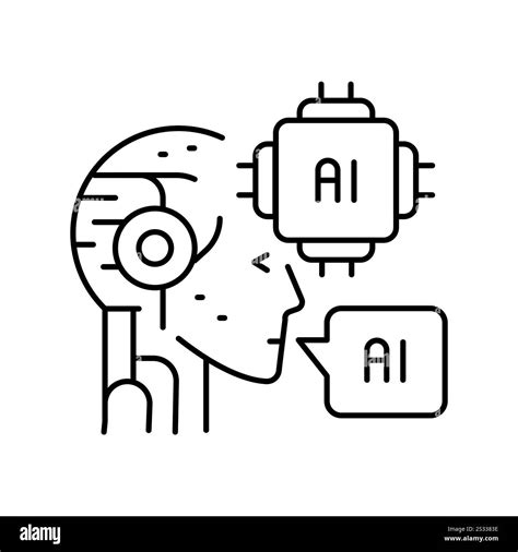 Ai Agents Black Line Icon Vector Isolated Element Editable Stroke Stock Vector Image And Art Alamy