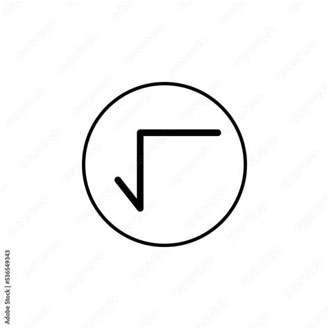 Square Root Or Radical Symbol In Mathematics Scientific Vector Illustration Isolated On White