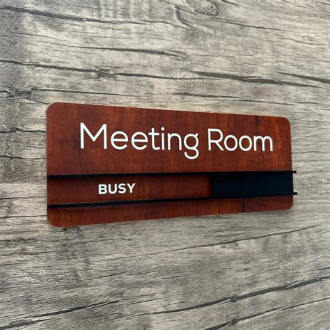Customizable Meeting Room Status Sign Moveable Busy Available Customizable Meeting Room Status Sign Moveable Busy Available