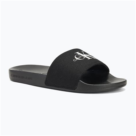 Dámské Nazouváky Calvin Klein Yw0yw01835 Slide Monogram Wn Blackbright