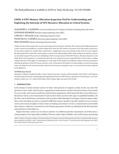 Gmai A Gpu Memory Allocation Inspection Tool For Understanding And