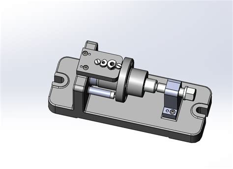 法兰盘钻孔夹具设计 SOLIDWORKS 2010 模型图纸下载 懒石网