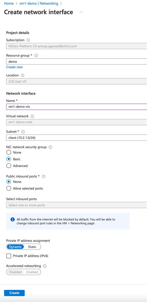 Deploy A Netscaler High Availability Pair On Azure With Alb In The Floating Ip Disabled Mode