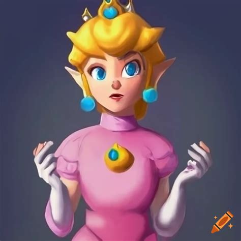 Princess Peach And Link In A Unique Crossover Artwork On Craiyon