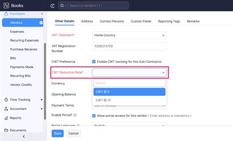 Cwt Help Zoho Books
