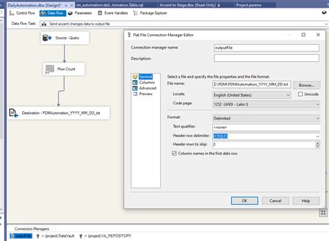 Ssis Create Output File With Specific Name And A Footer Microsoft Qanda