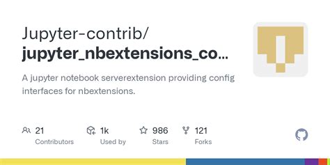 Github Jupyter Contribjupyternbextensionsconfigurator A Jupyter Notebook Serverextension