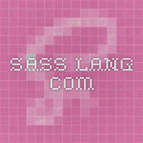 Sass Basics