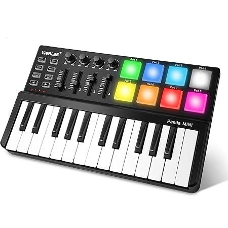 Amazon Com M WAVE Key USB MIDI Keyboard Controller With Backlit Drum Pads Bluetooth Semi