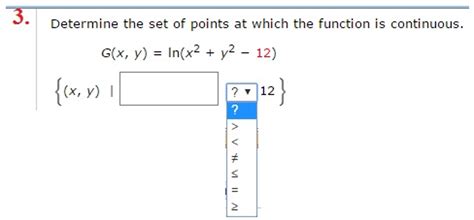 solved determine the set of points at which the function