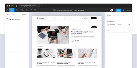 Writing X Blog Figma Template Free Figma Resource Figma Elements