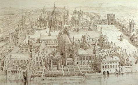 Old Palace Of Westminster In The Reign Of Henry Viii 19th Century Bradshaws Hand Book To