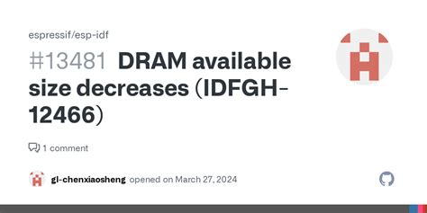 Dram Available Size Decreases Idfgh 12466 · Issue 13481 · Espressif