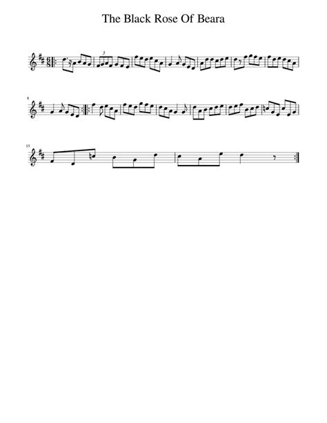 The Black Rose Of Beara Sheet Music For Piano Solo